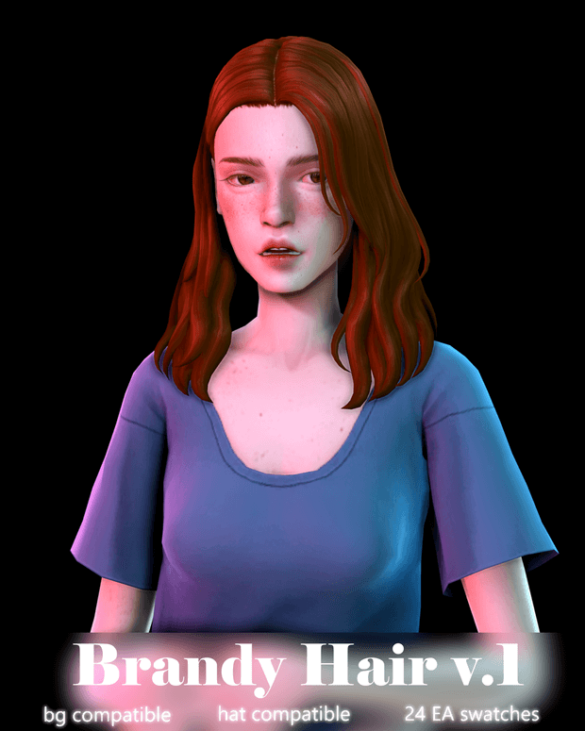 Brandy Hair - Sims 4 Update