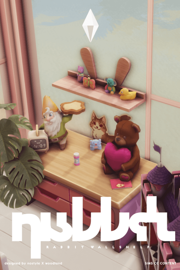 Rabbit wallshelf - Sims 4 Update