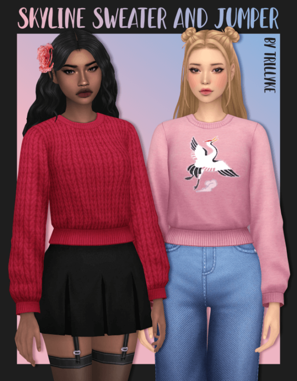Skyline Sweater and Jumper - Sims 4 Update