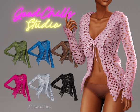 Crochet Cardigan - Sims 4 Update