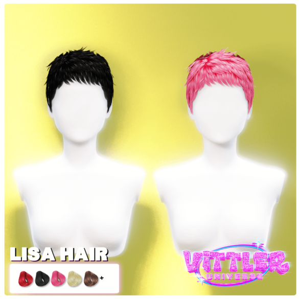Lisa Pixie Cut Hair - Sims 4 Update