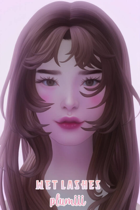 wet lashes - Sims 4 Update
